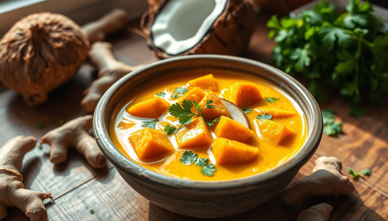 Ginger Sweet Potato Coconut Milk Stew